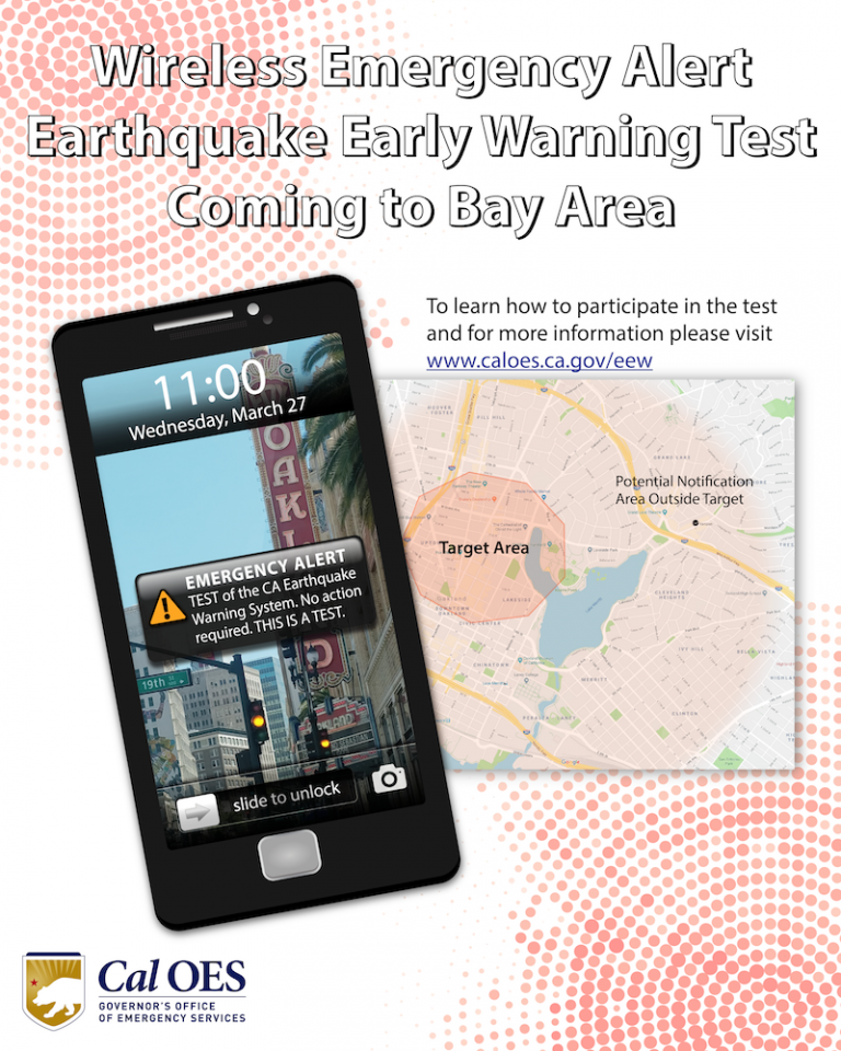 Test of cell phone earthquake alerts to take place Wednesday in Oakland ...