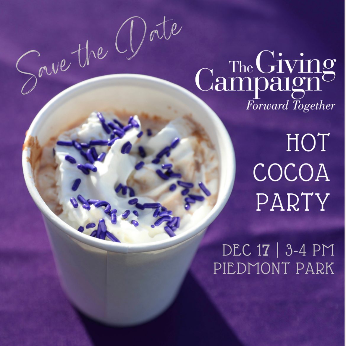 New date: Celebrate the Giving Campaign with hot cocoa — this Friday ...