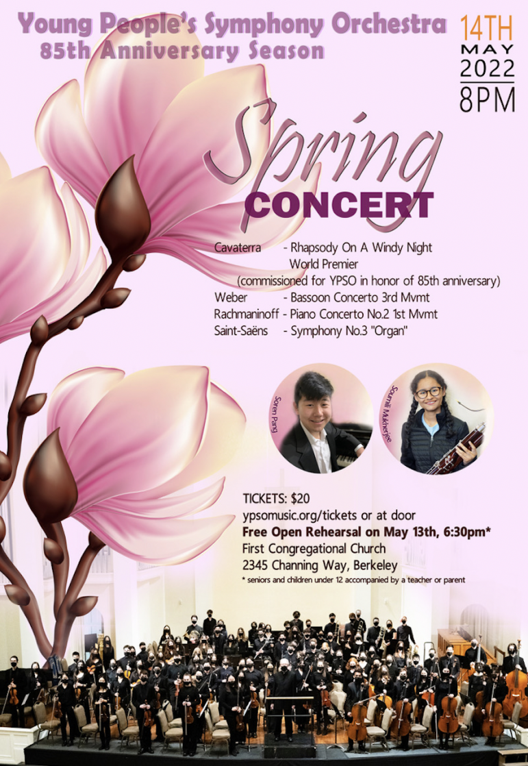 YPSO spring concert May 14 | Piedmont Exedra