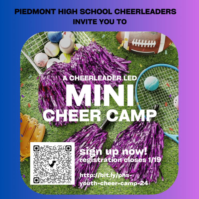 PHS cheerleaders host Mini Cheer Camp Jan. 22, 24 | Piedmont Exedra