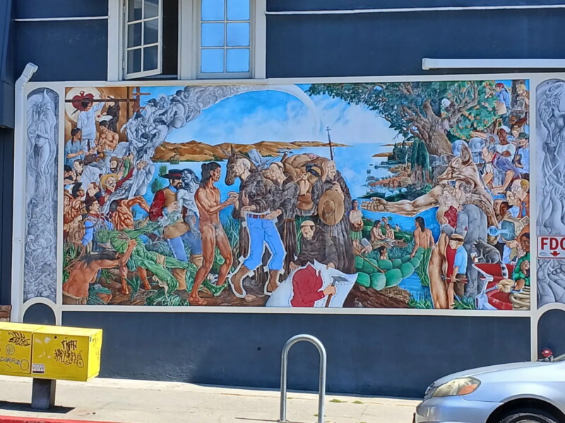 Historic Oakland mural depicting nude Ohlone man targeted for paint-over | Piedmont Exedra