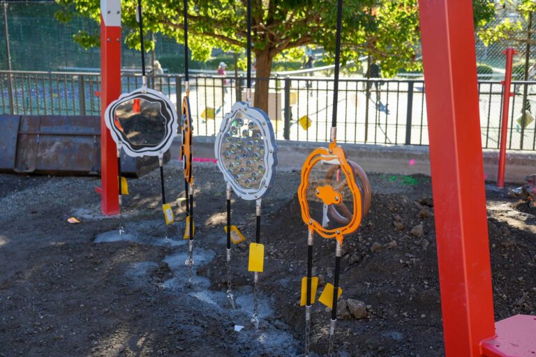 Photos | Tot Lot play structures take form | Piedmont Exedra