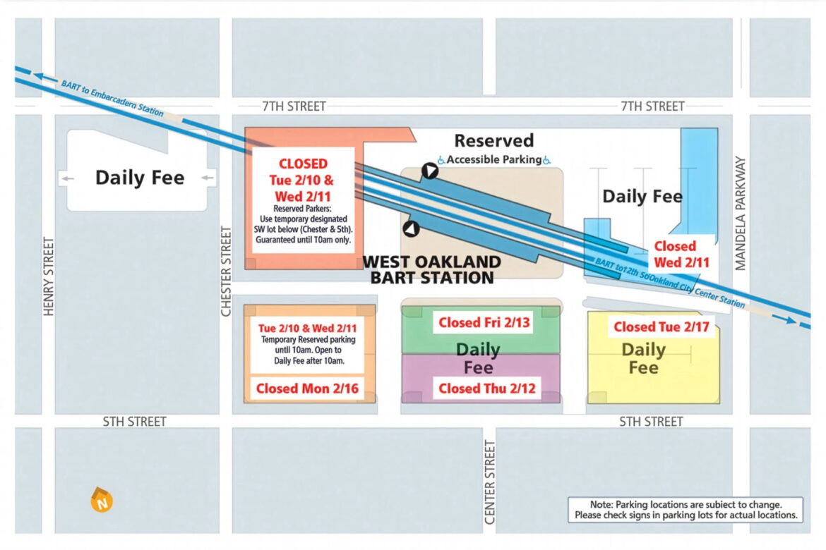 West Oakland BART lot closes partially as preparations begin for ...